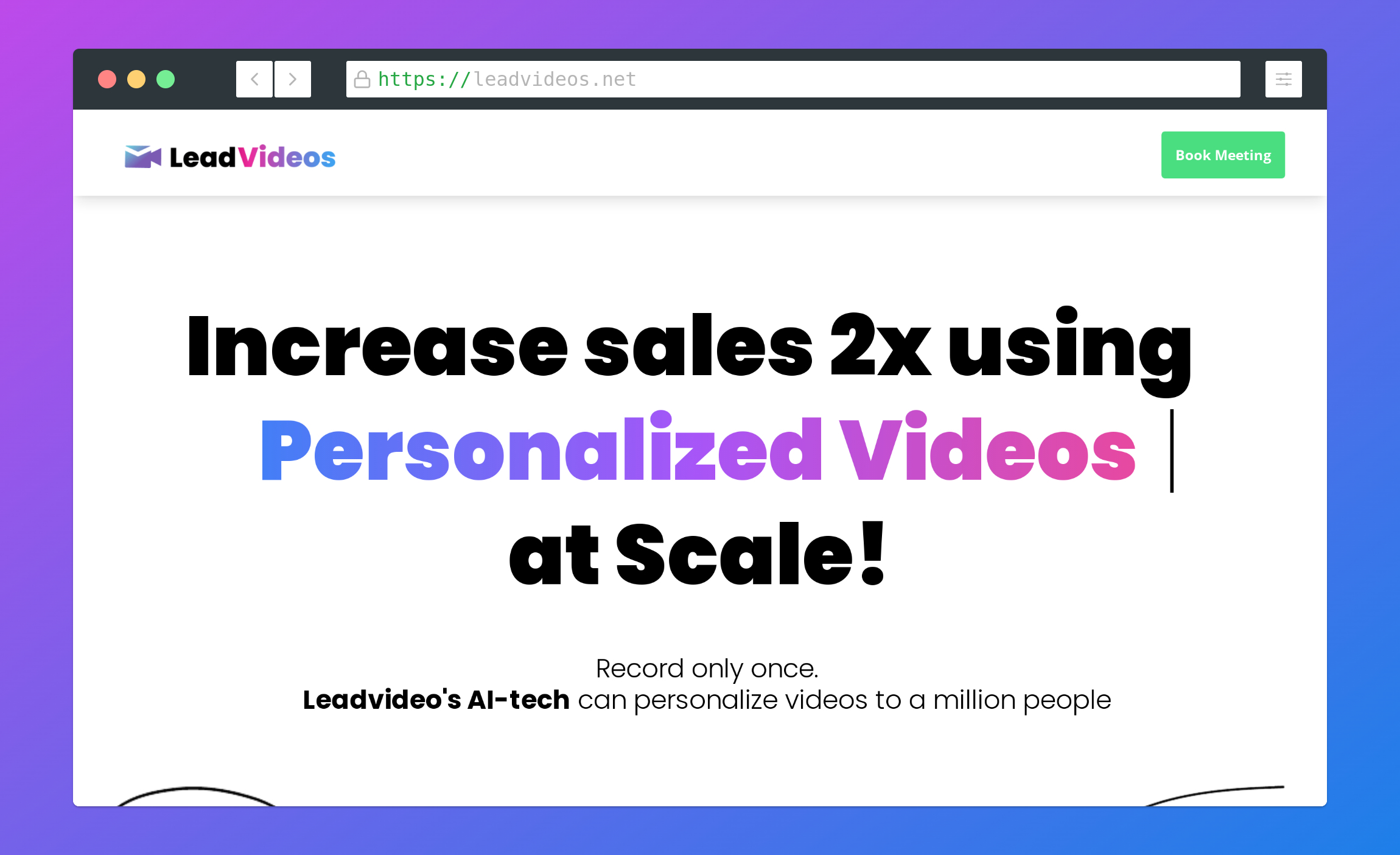 Lead Videos Increase Sales 2x Using Personalized Videos At Scale